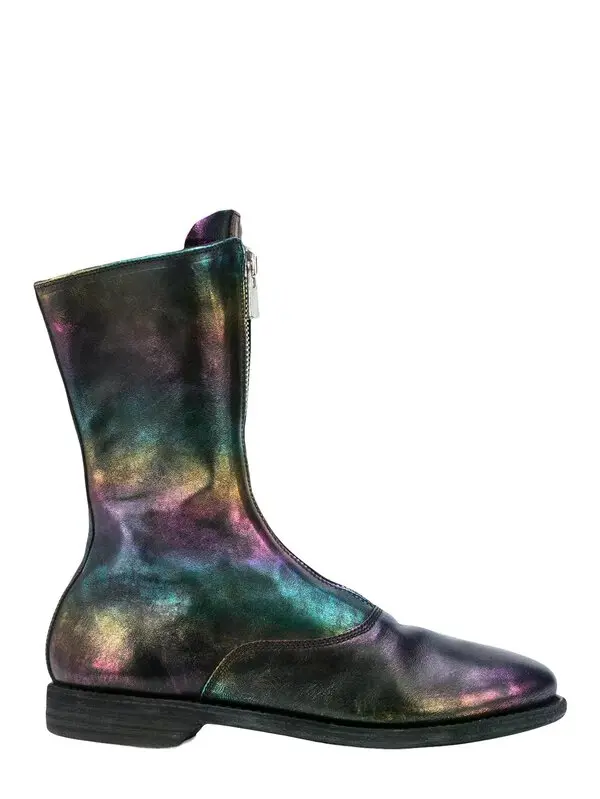 Guidi Iridescent Zip-up Ankle Boots - Multicolour