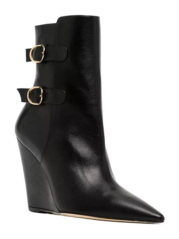 STUART WEITZMAN Pointed-toe Wedge Boots - Black