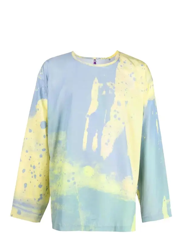 OAMC Waistband-detail Wide-sleeve Top - Blue