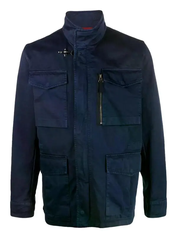 FAY Navy Cotton Field Jacket - Blue