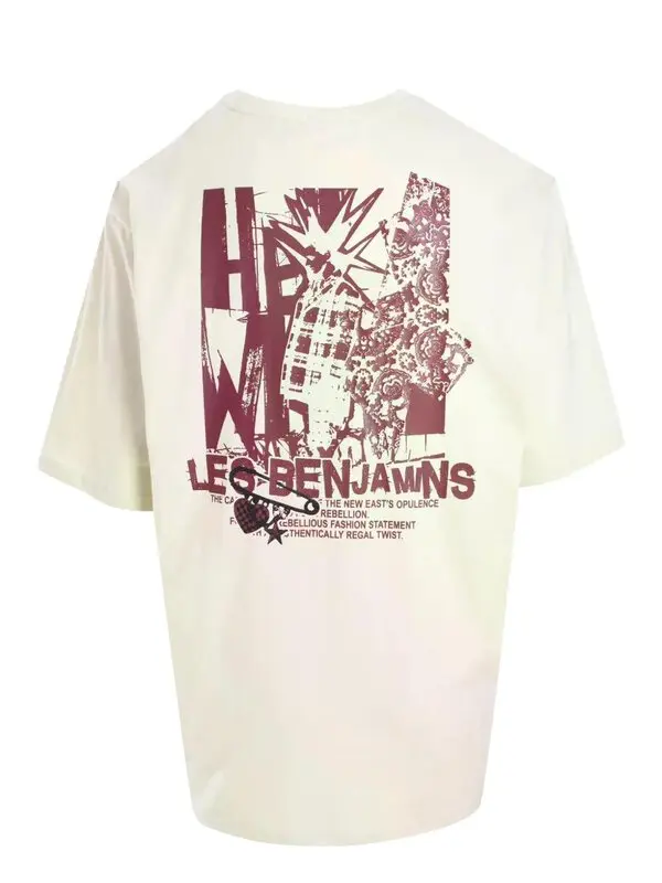 LES BENJAMINS Graphic-print T-shirt - Neutrals