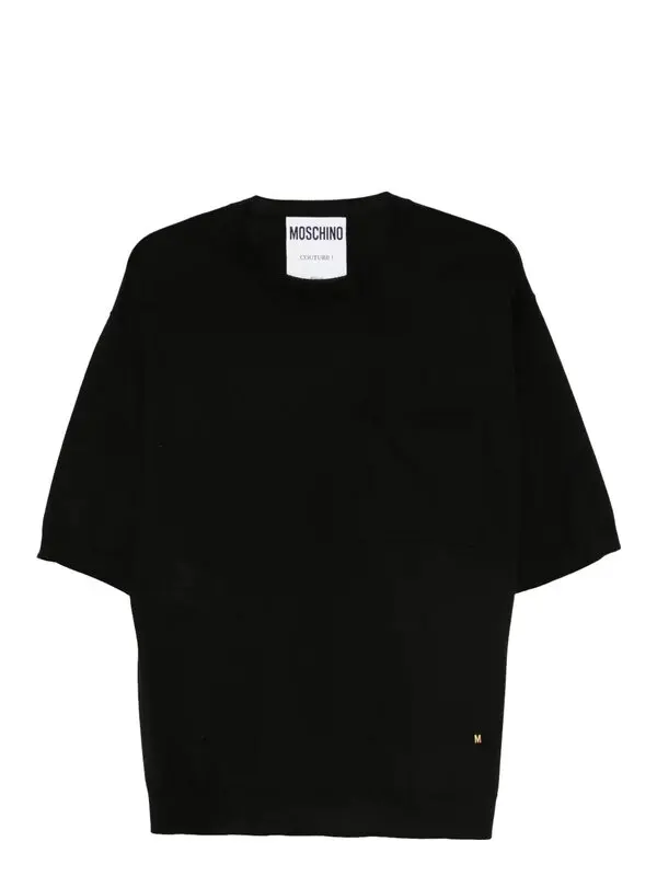 Moschino Knitted T-shirt - Black