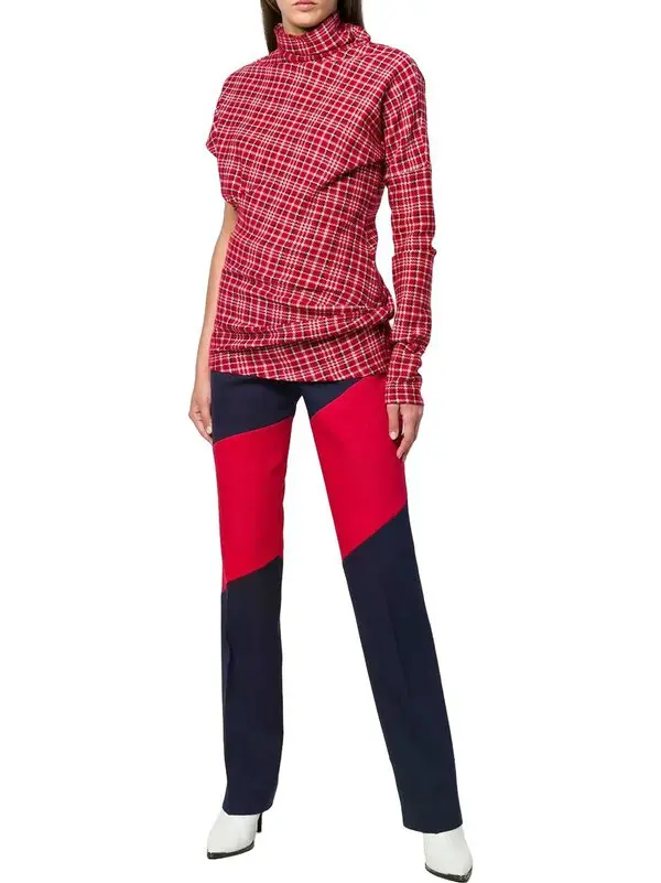 Calvin Klein Bicolour Tailored Trousers - Blue