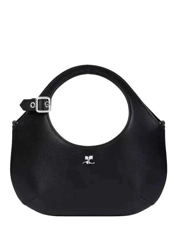 COURREGES Mini Holy Leather Tote Bag - Black