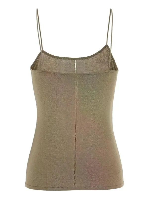 LEMAIRE Spaghetti Strap Openwork Top - Neutrals