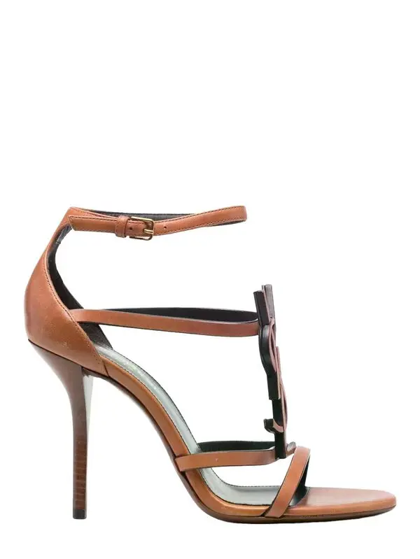 Saint Laurent Cassandra Sandals - Brown