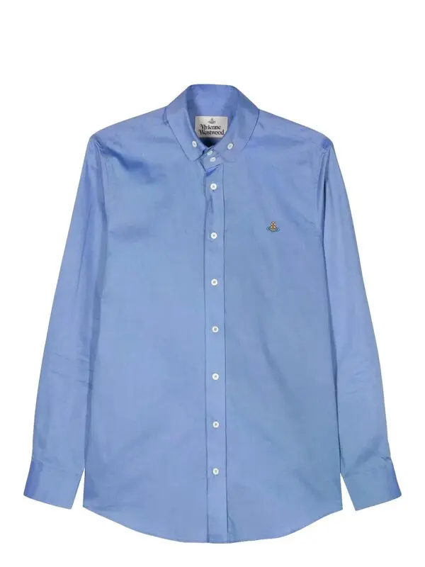 VIVIENNE WESTWOOD Orb-embroidered Shirt - Blue