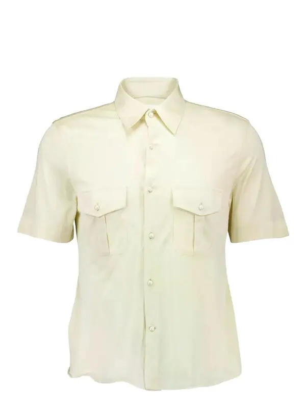 Givenchy Short-sleeve Silk Shirt - Neutrals