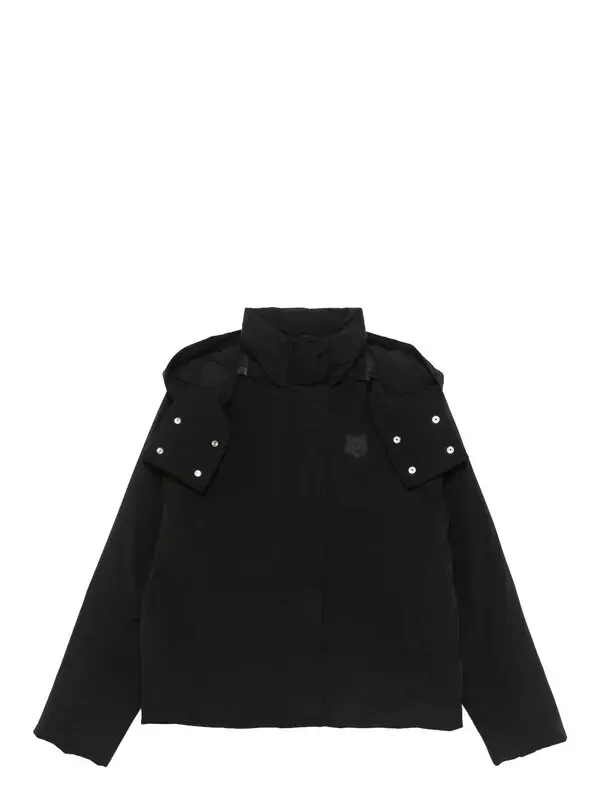 Maison Kitsuné Fox-patch Puffer Jacket - Black