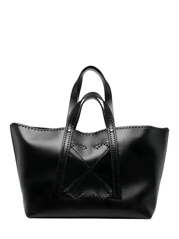 Off-White Day Off Leather Tote Bag - Black
