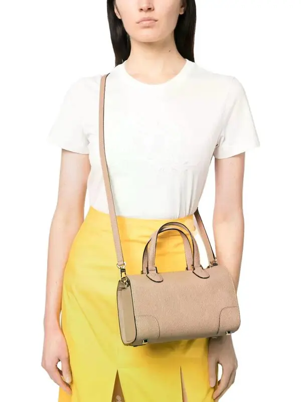VALEXTRA Grained Leather Tote Bag - Neutrals