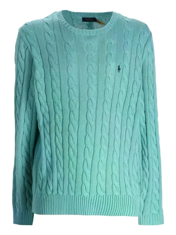 Polo Ralph Lauren Cable Knit Crew Neck Sweater - Blue