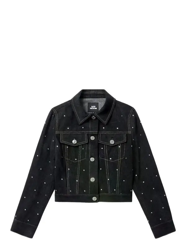 SJYP Embellished Denim Jacket - Black