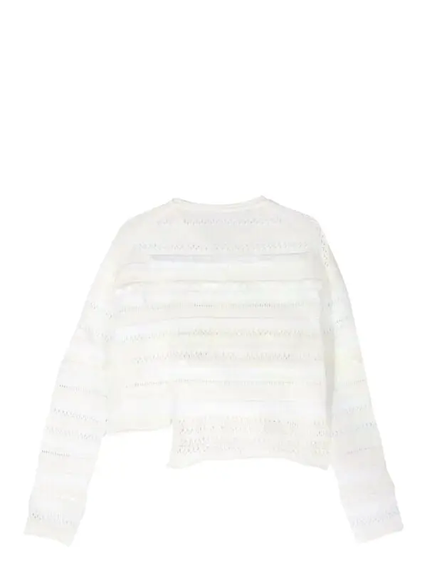 Y’s Asymmetric Hem Knitted Cardigan - Neutrals