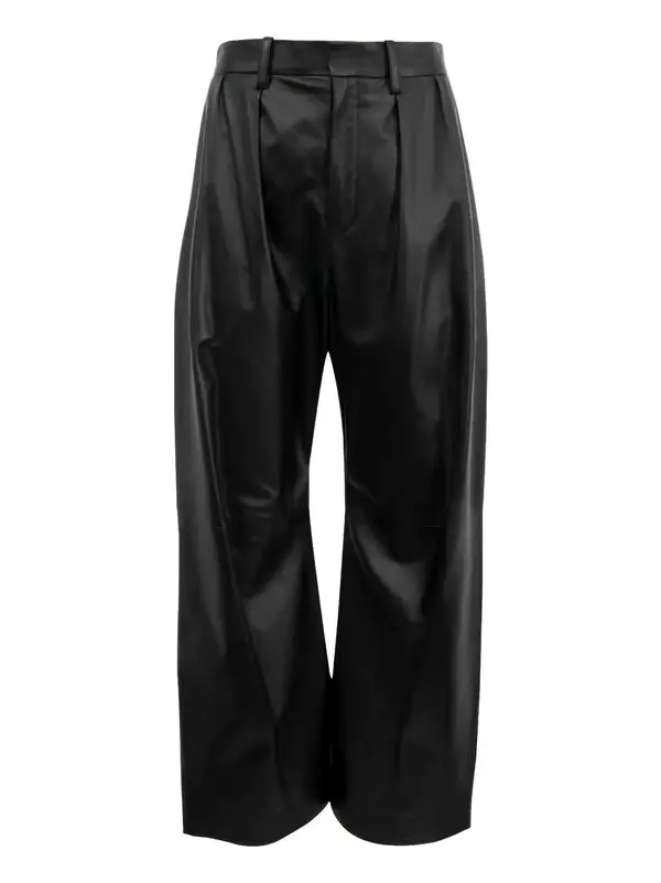 Loewe Leather Palazzo Pants - Black