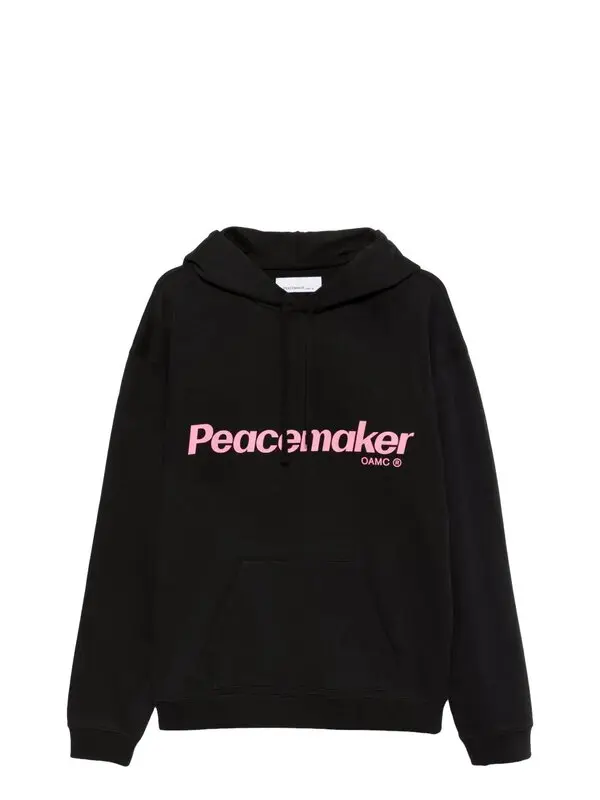 PEACEMAKER OAMC Floral-printed Hoodie - Black