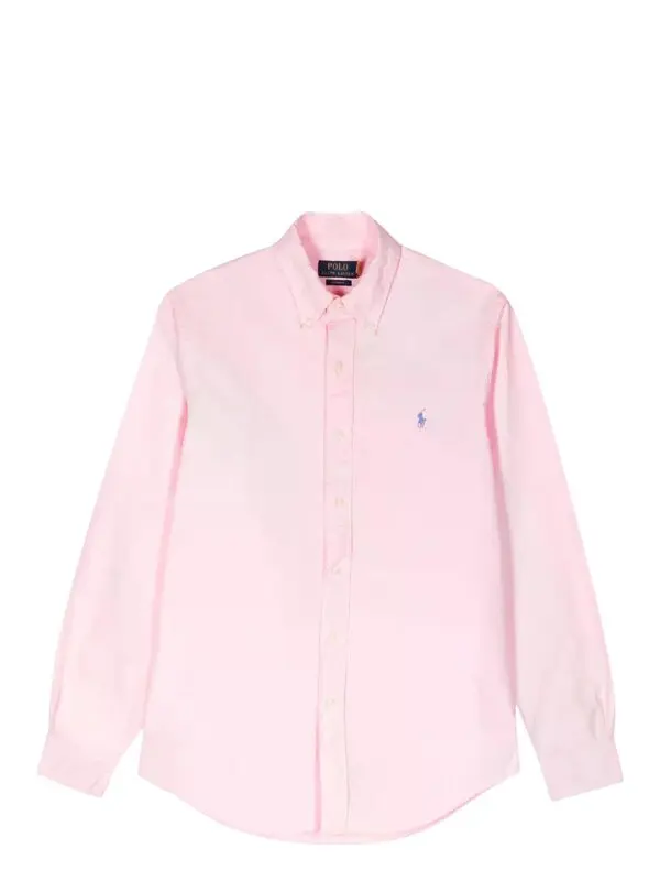 Polo Ralph Lauren Embroidered-logo Cotton Shirt - Pink