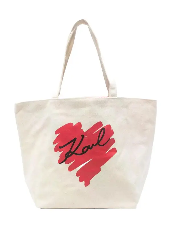 Karl Lagerfeld K/hearts Reversible Tote Bag - Neutrals