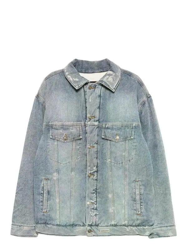 GROUND ZERO Distressed Denim Jacket - Blue