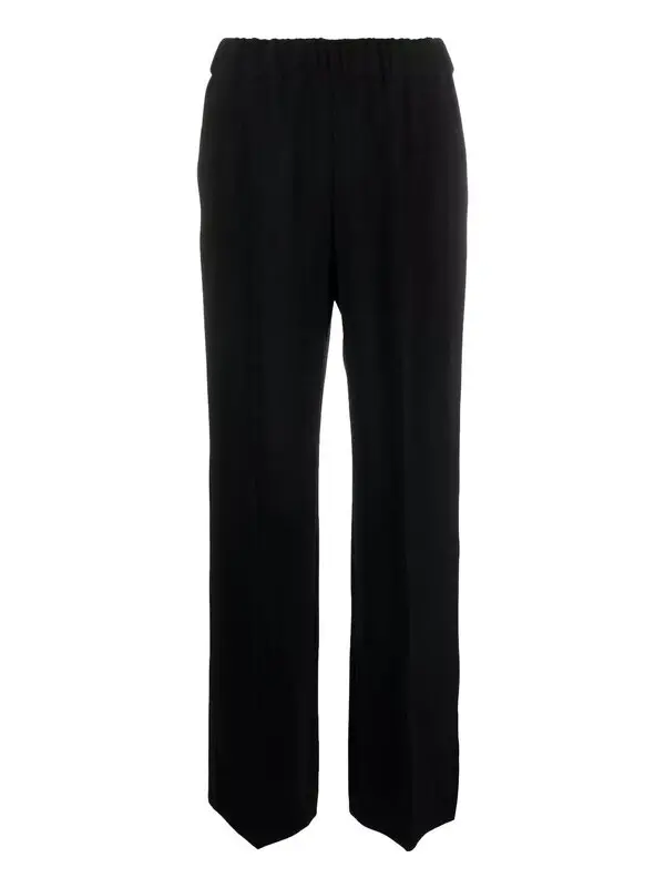Alberto Biani Elasticated Waist Straight-leg Trousers - Black