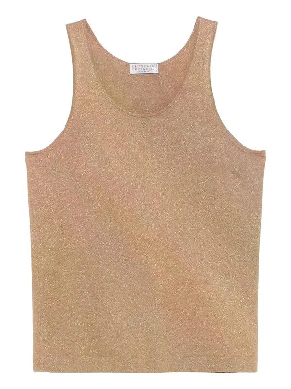 Brunello Cucinelli Lurex Tank Top - Brown