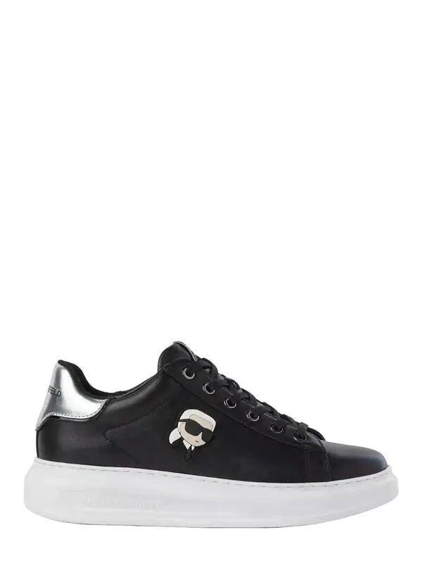 Karl Lagerfeld Ikon Nft Kapri Leather Sneakers - Black