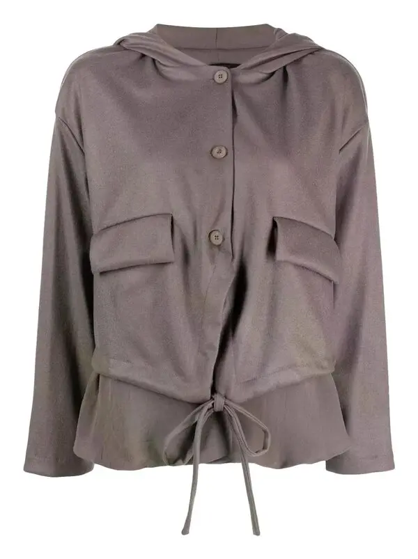 Transit Layered Hooded Jacket - Brown