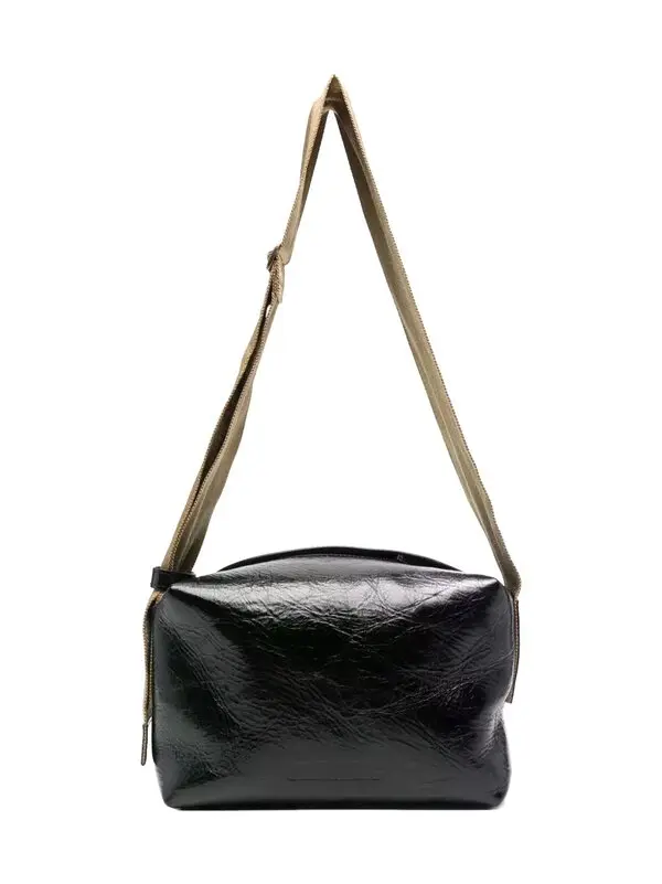UMA WANG Logo-debossed Shoulder Bag - Black