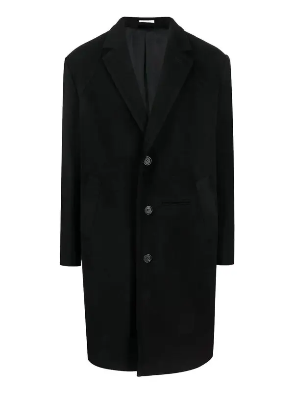 Alexander McQueen Raglan Sleeves Wool-blend Coat - Black