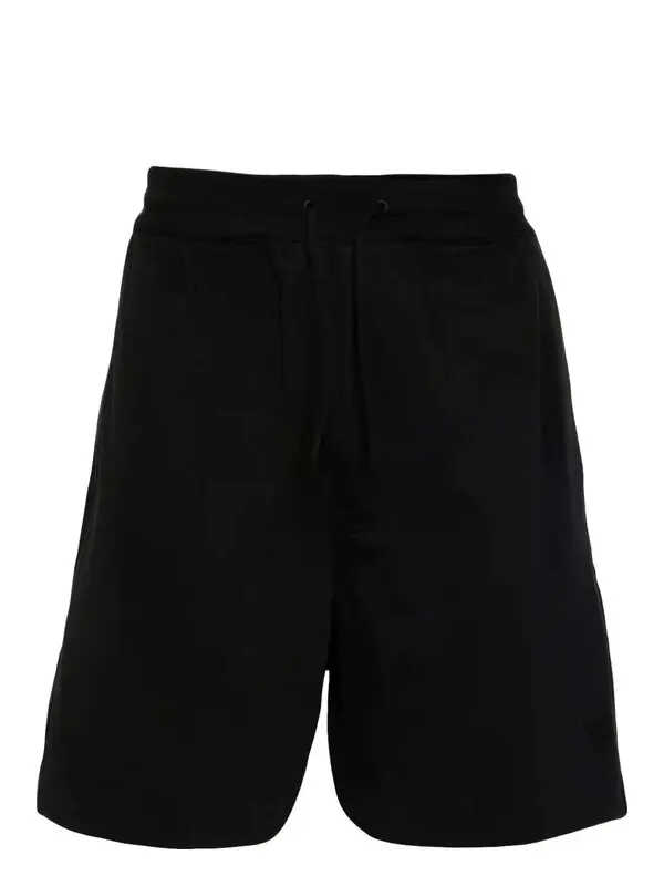 Y3 Logo Print Track Shorts - Black