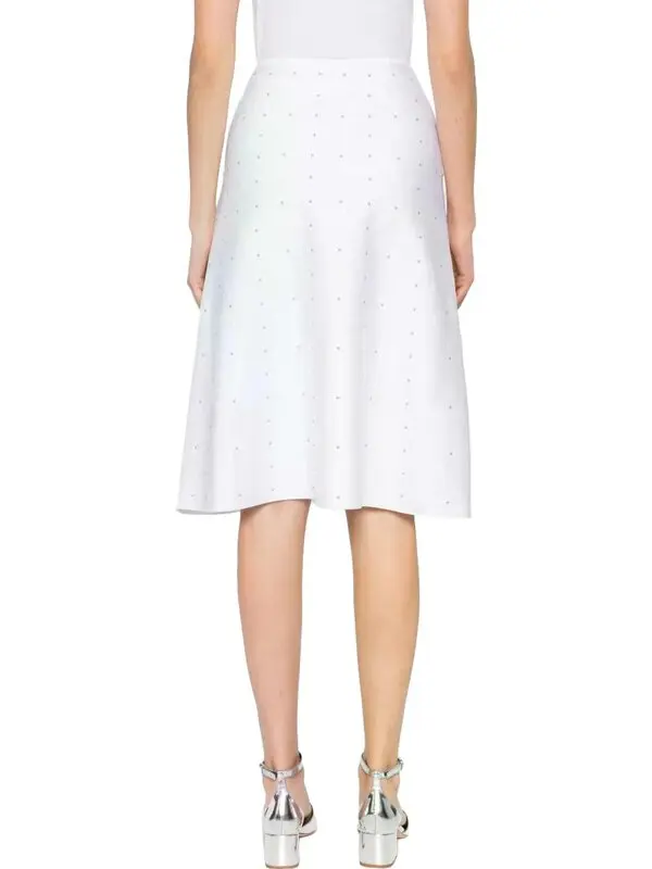 Fabiana Filippi Studded Knitted Midi Skirt - Neutrals