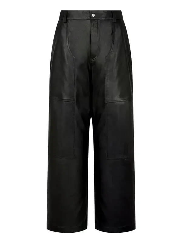 STUDIO TOMBOY Button-fastening Wide Leg Trousers - Black