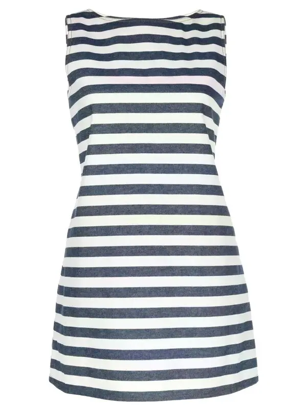 KIMHEKIM Sleeveless Striped Cotton Dress - Blue