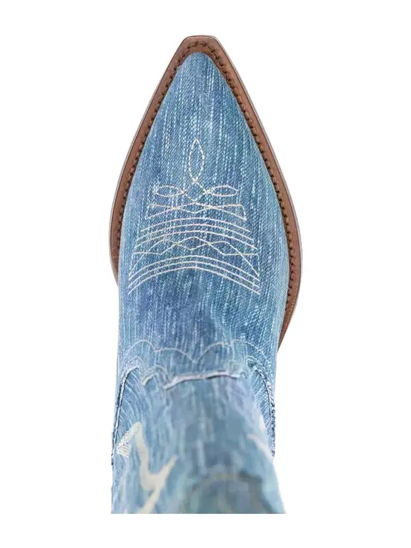 SONORA Santa Fe 35mm Denim Boots - Blue