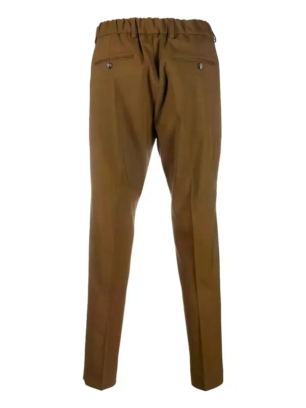 DELL'OGLIO High-waisted Cropped Trousers - Brown