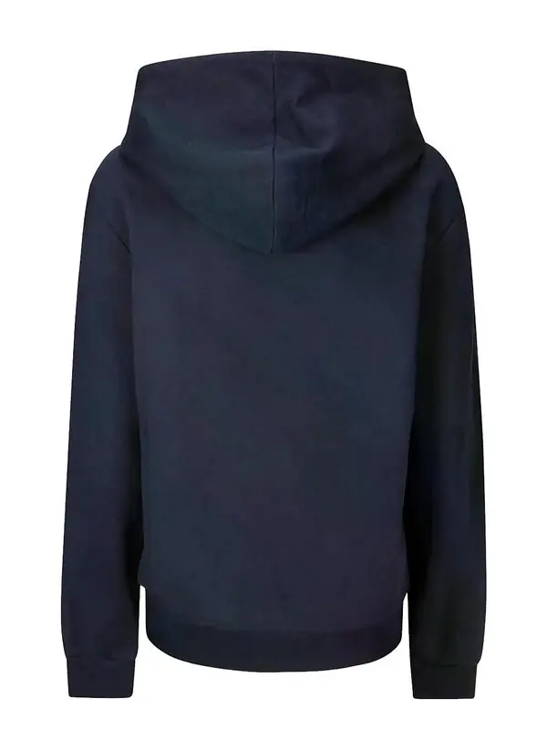 A.p.c. Logo-embroidered Hoodie - Blue