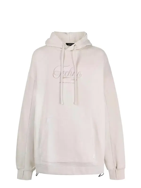 FIVE CM Terry Embroidered Cotton Hoodie - Neutrals