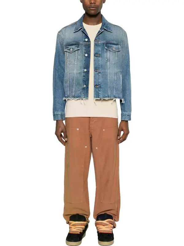 MAISON MARGIELA Raw-cut Denim Jacket - Blue