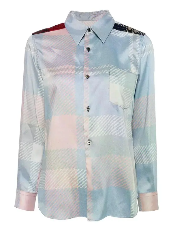 Comme Des Garçons Check-pattern Shirt - Blue