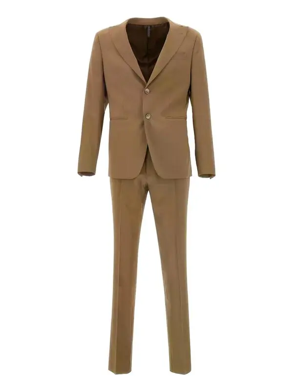 SANTANIELLO Wool Suit - Brown