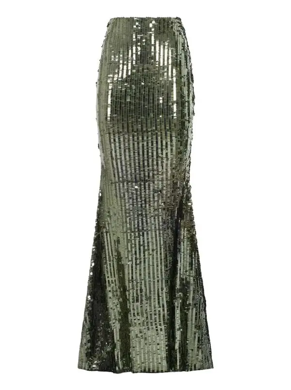 TALLER MARMO Sequinned Maxi Skirt - Silver