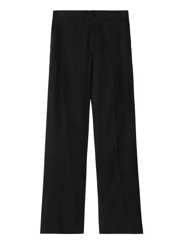 Burberry Pressed-crease Cotton Trousers - Black