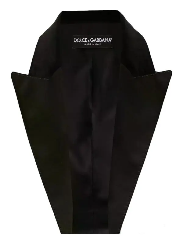 Dolce & Gabbana Velvet Cropped Blazer - Black