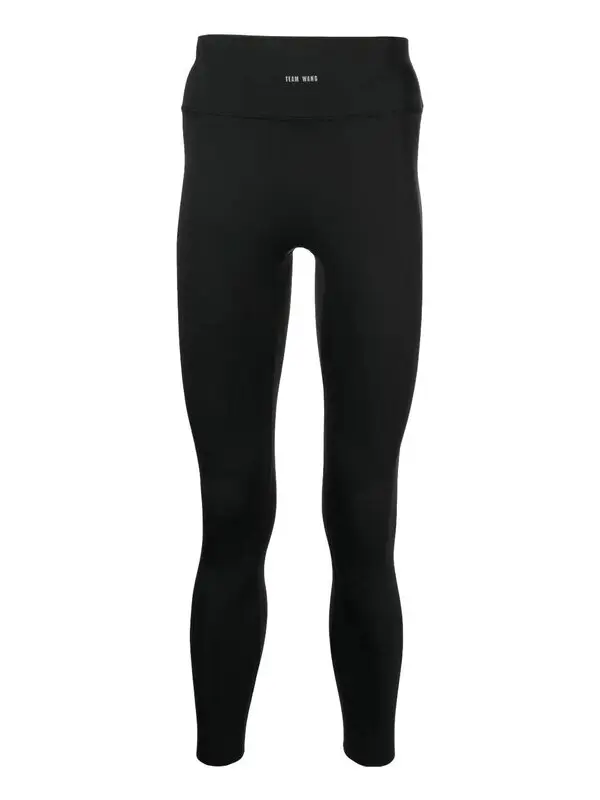 TEAM WANG DESIGN Logo-print Leggings - Black