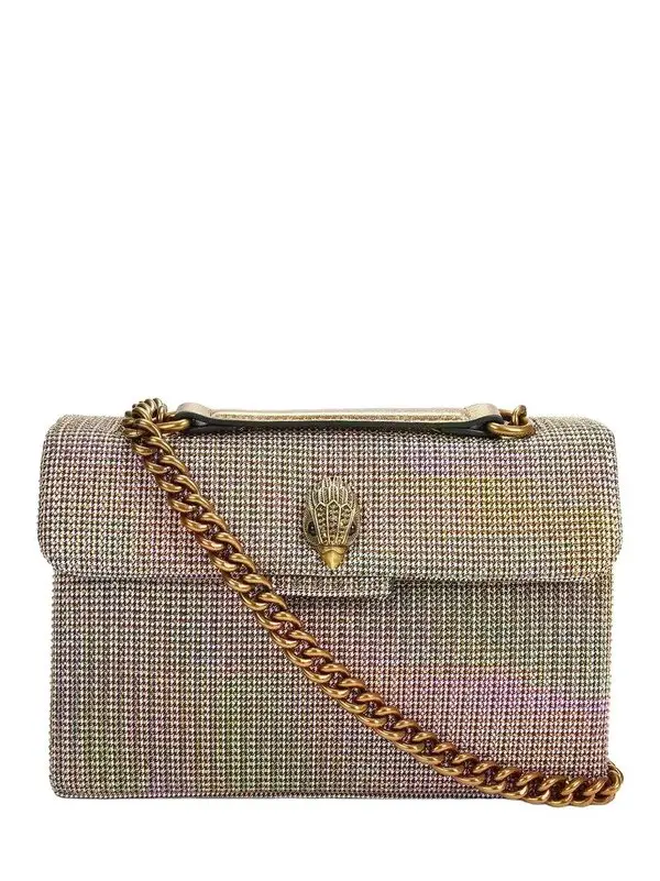 Kurt Geiger Mini Kensington Houndstooth Tote Bag - Neutrals