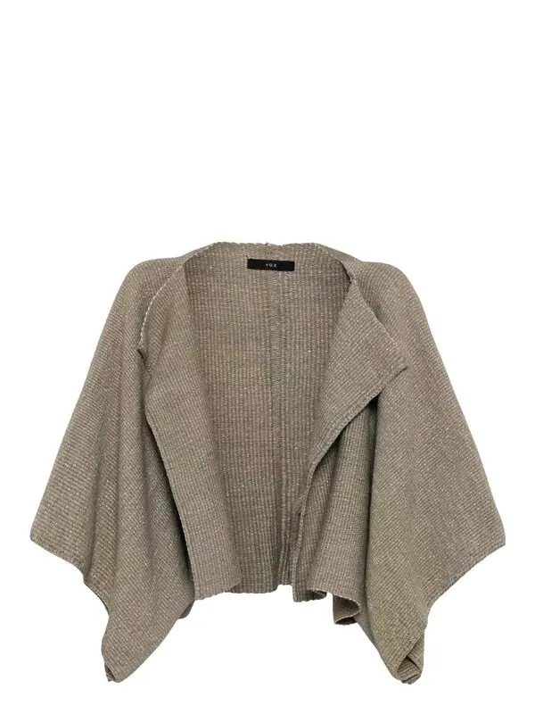 Voz Asymmetric Lurex Cape - Green