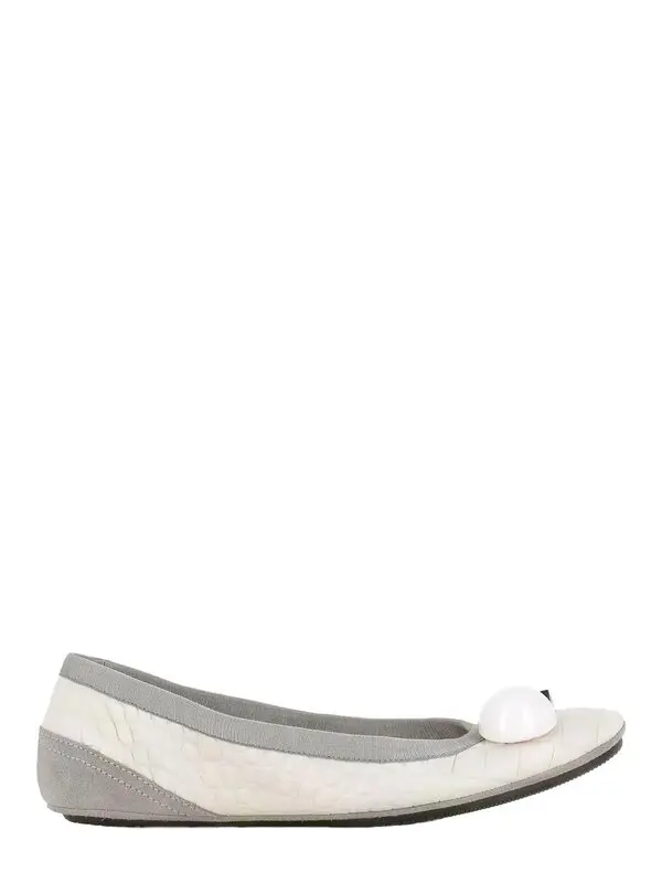 DOVE NUOTANO GLI SQUALI Becky Ballerina Shoes - White
