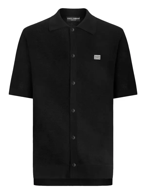 Dolce & Gabbana Logo-plaque Shirt - Black