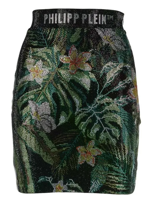 Philipp Plein Embellished Mini Skirt - Black