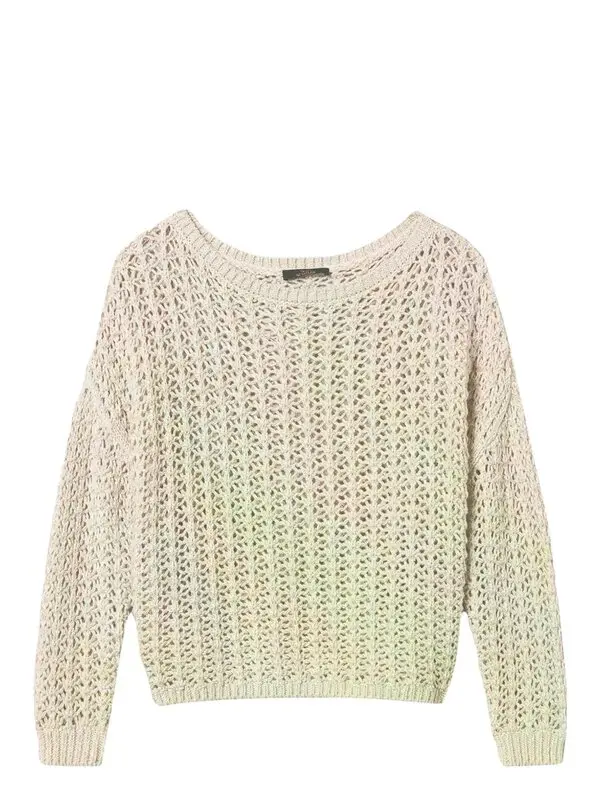 TWINSET Open-knit Jumper With Ribbed Trim - Neutrals